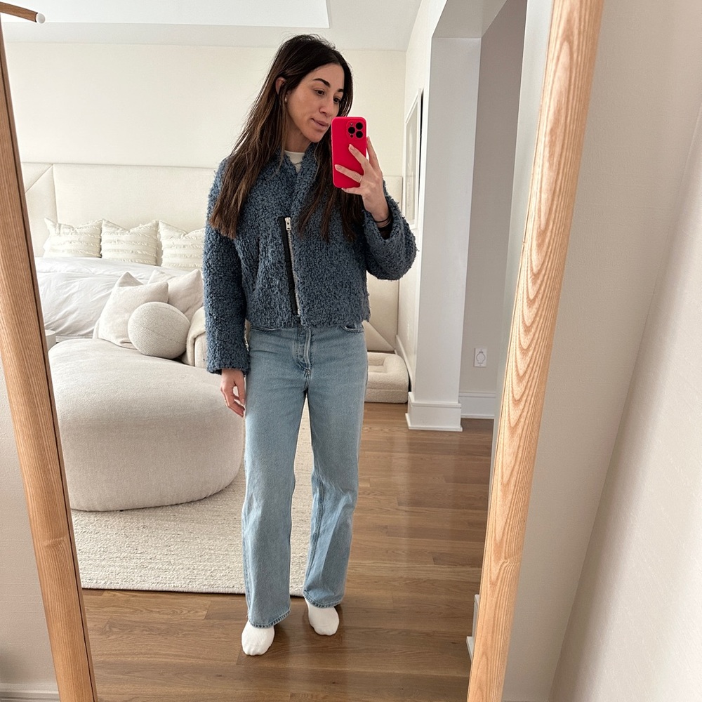 Iro Blue Teddy Jacket - Gem